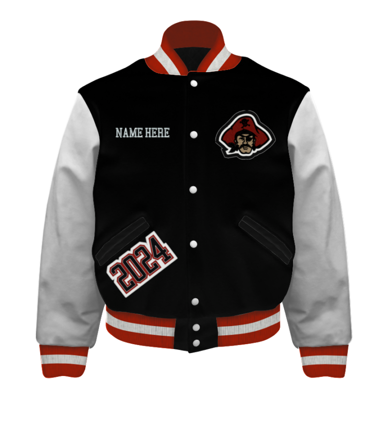 Varsity Jacket avec manche en vinyle (ensemble incluant 5 ...